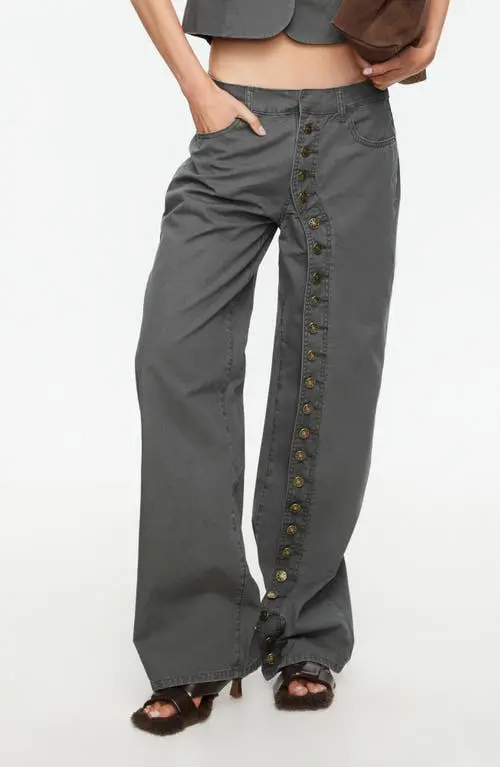 Lioness Penny Cotton Pants - Moss