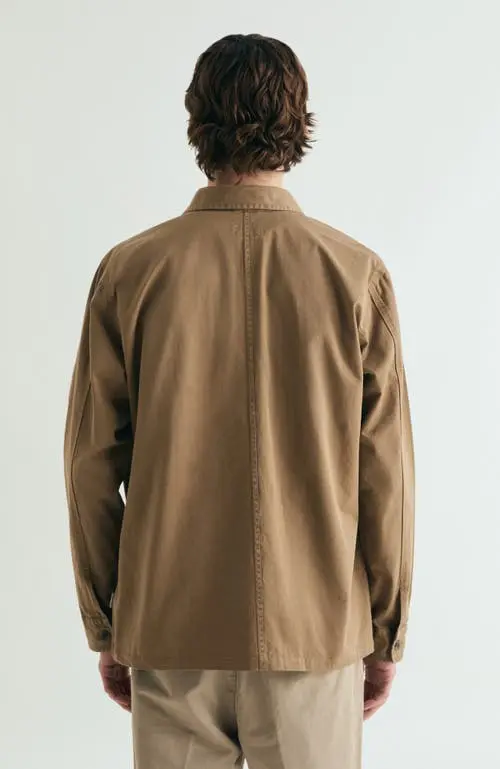 SCALPERS Overshirt With Buttoned Pockets - Taupe
