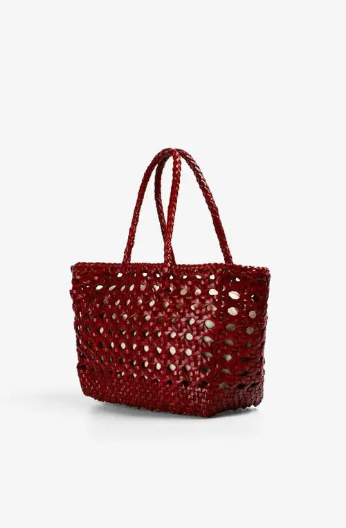 SCALPERS Braided Leather Tote Bag