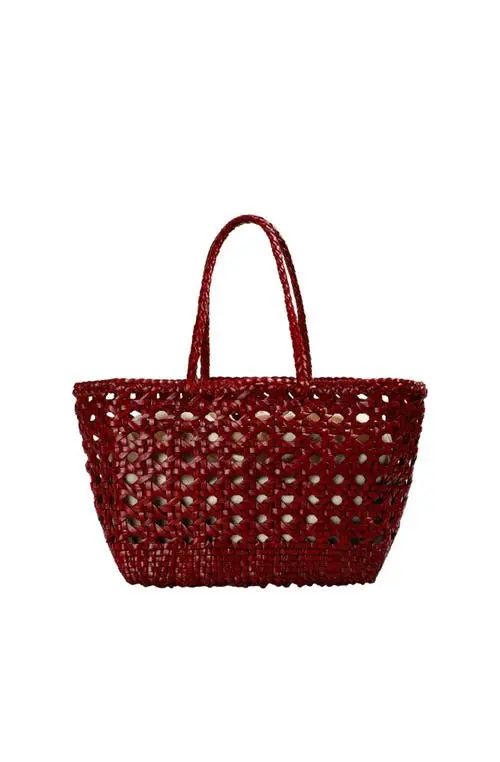 SCALPERS Braided Leather Tote Bag