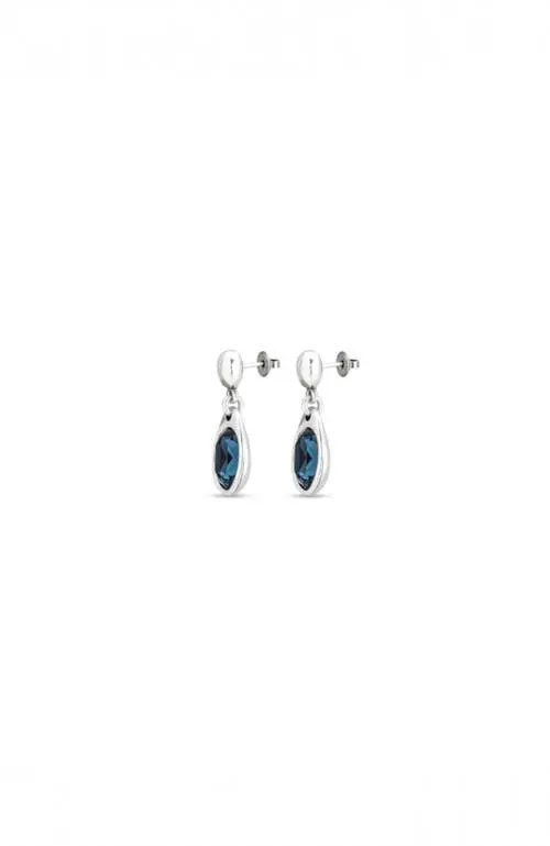 UNODE50 Sterling -plated Crystal Drop Earrings