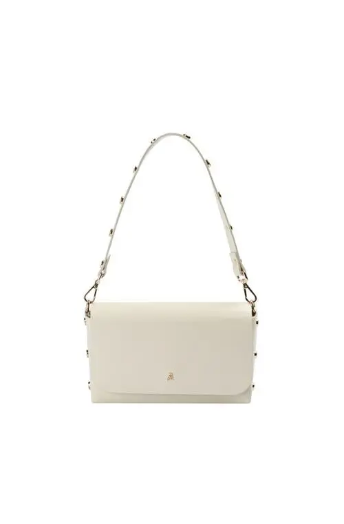 SCALPERS Mini Leather Studs Bag - Ecru