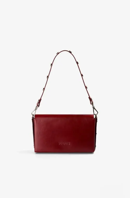 SCALPERS Mini Leather Studs Bag - Red