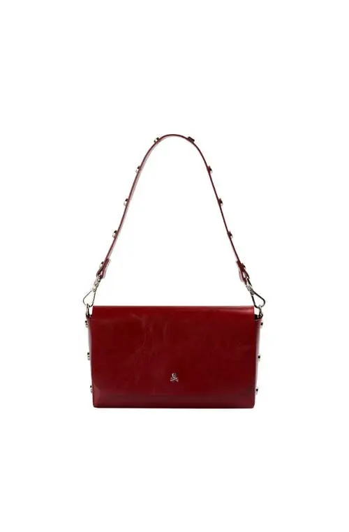 SCALPERS Mini Leather Studs Bag - Red