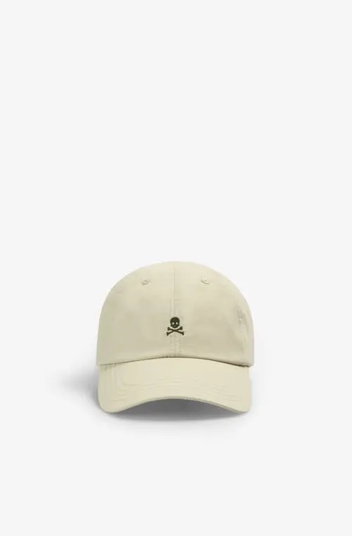 SCALPERS Tec Hood Cap Baseball Cap With Embroidered Logo - Beige