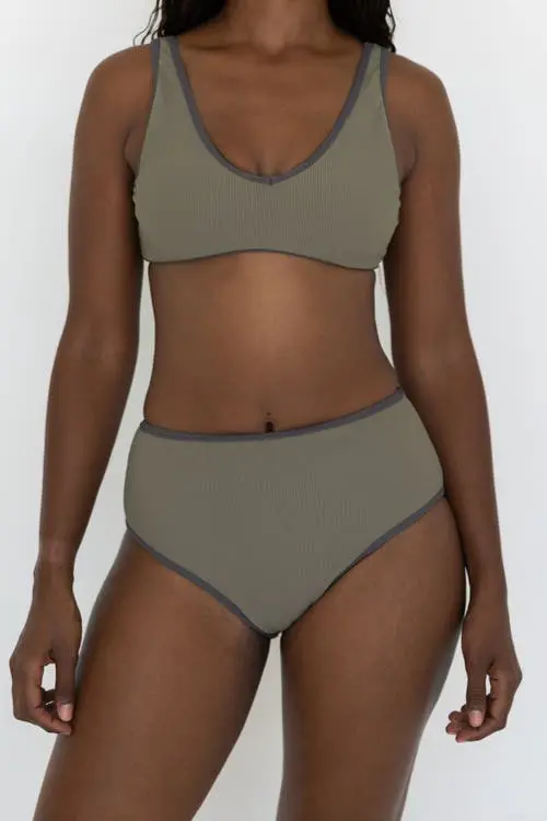 Geode Swimwear Bristol High Waisted Swim Shorts - Black