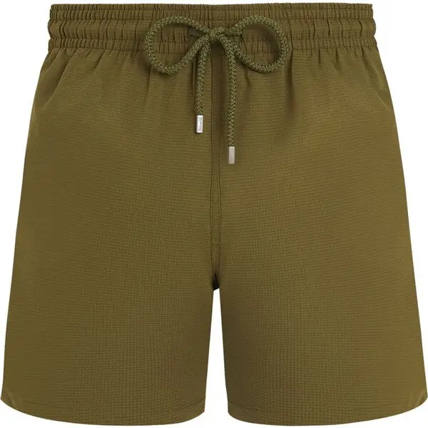 Vilebrequin Micro-perforated Ultra-light Packable Swim Shorts - Khaki