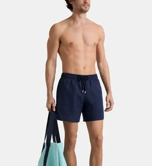 Vilebrequin Micro-perforated Ultra-light Packable Swim Shorts - Navy
