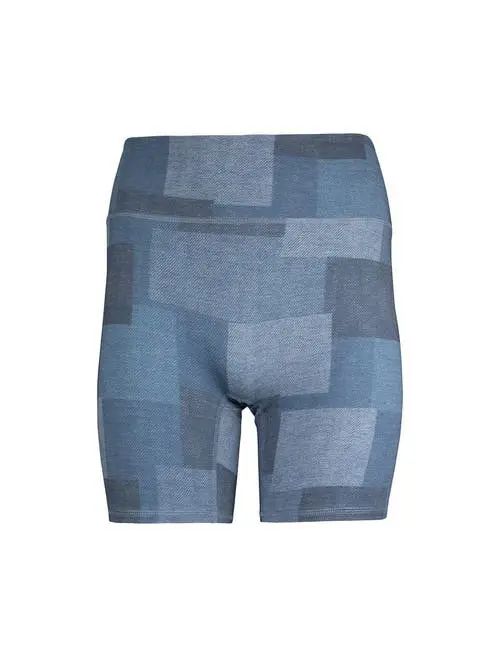 LEZAT Ada Organic Cotton Bike Short - Denim Patchwork
