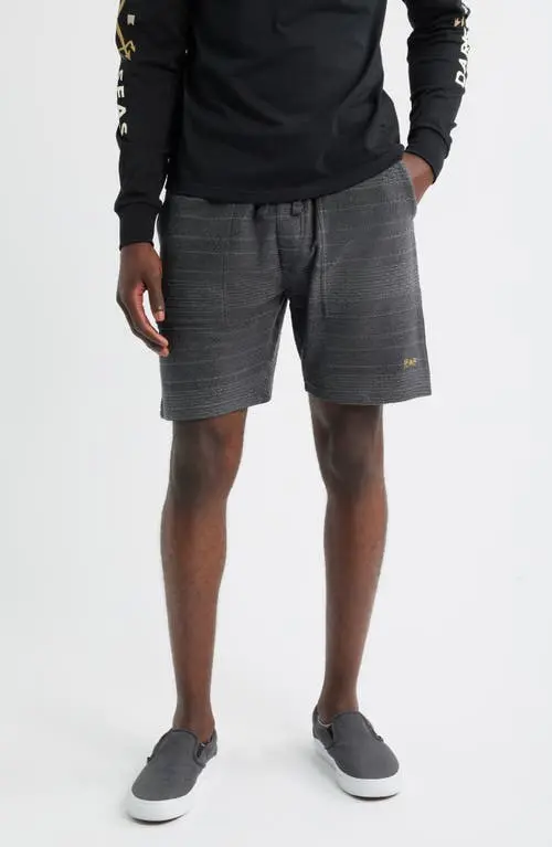 DARK SEAS Cyrus Stripe French Terry Drawstring Shorts - Black
