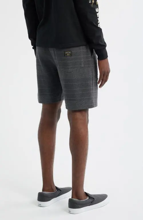 DARK SEAS Cyrus Stripe French Terry Drawstring Shorts - Black
