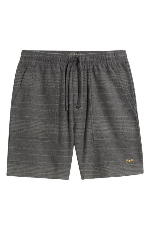 DARK SEAS Cyrus Stripe French Terry Drawstring Shorts - Black