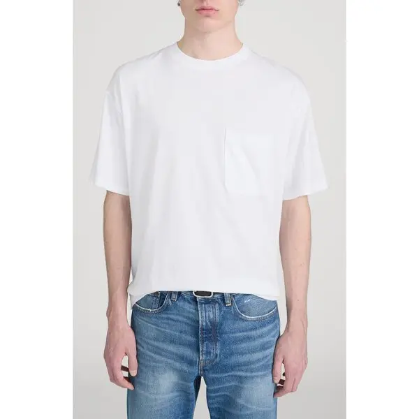 FRAME Relaxed Pima Cotton Pocket T-shirt