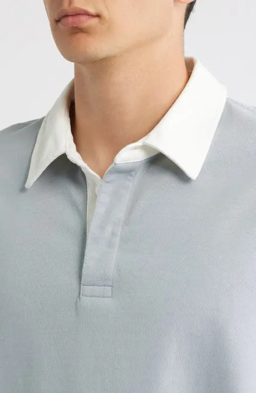 FRAME Cotton Half Placket Rugby Polo
