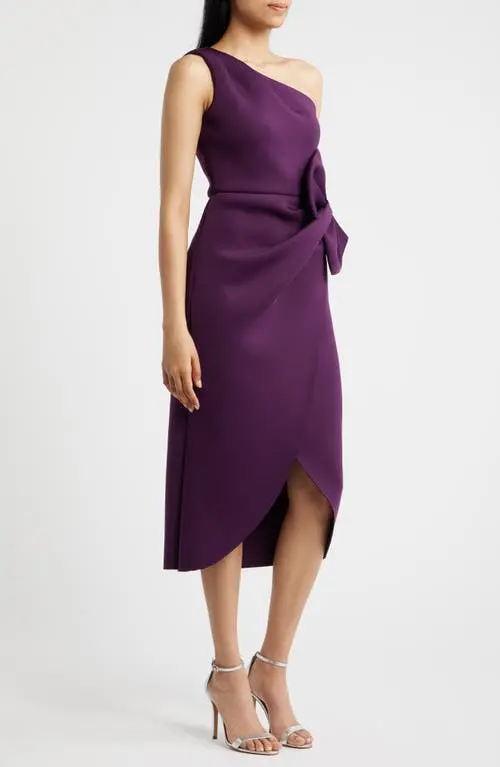 Eliza J One-shoulder Bow Cocktail Dress