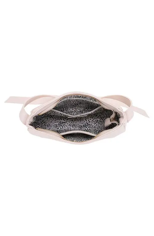 MALI + LILI Marissa Bow Vegan Leather Shoulder Bag - Ivory