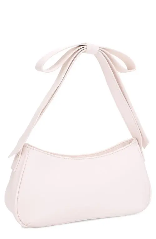 MALI + LILI Marissa Bow Vegan Leather Shoulder Bag - Ivory