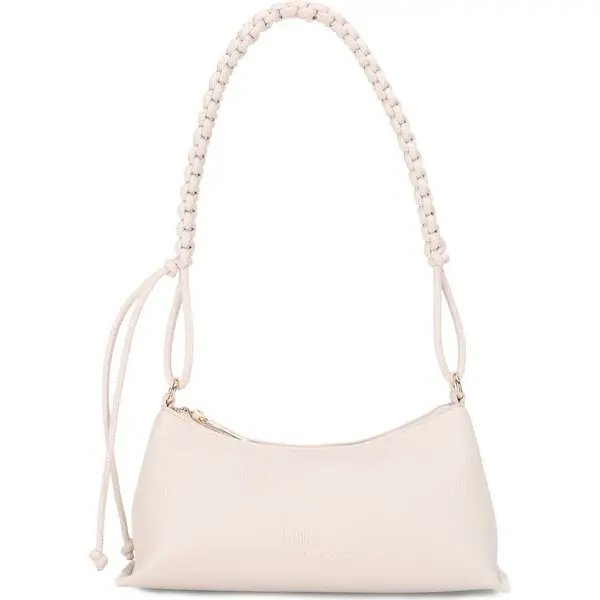 MALI + LILI Phoebe Vegan Leather Shoulder Bag With Braided Strap - Bone