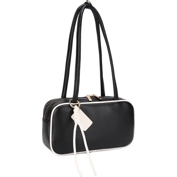 MALI + LILI Eko Vegan Leather Shoulder Bag - Black Bone