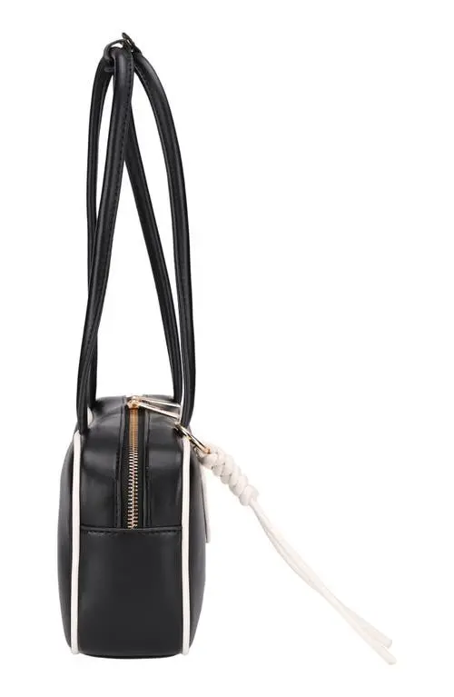 MALI + LILI Eko Vegan Leather Shoulder Bag - Black Bone