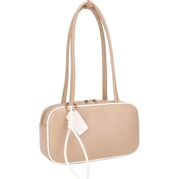 MALI + LILI Eko Vegan Leather Shoulder Bag - Camel Bone