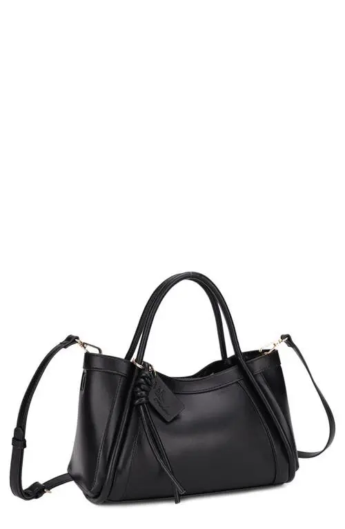 MALI + LILI Mabel Vegan Leather Satchel - Black