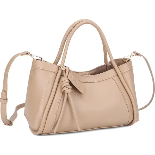 MALI + LILI Mabel Vegan Leather Satchel - Camel
