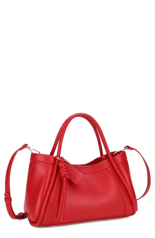 MALI + LILI Mabel Vegan Leather Satchel - Red