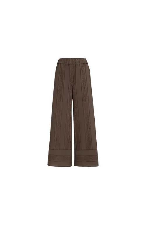 Brunello Cucinelli Broderie Anglaise Track Trousers