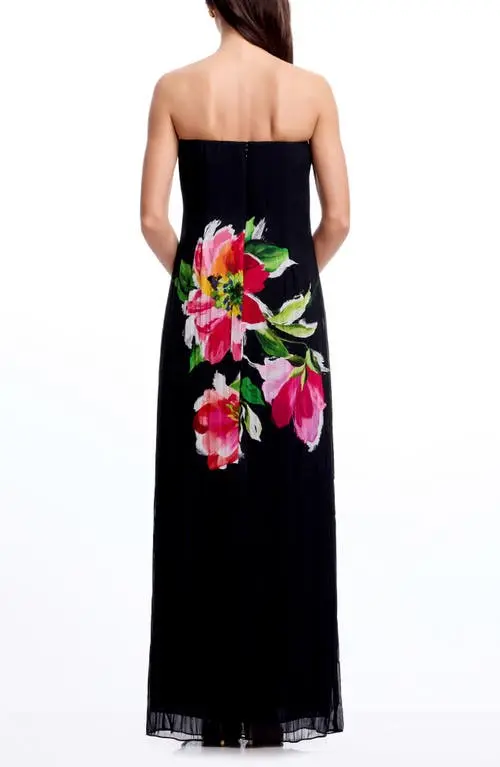 Dress The Population Floral Strapless Gown