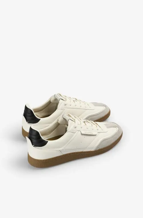SCALPERS Leather Sneaker Contrast Sole - White