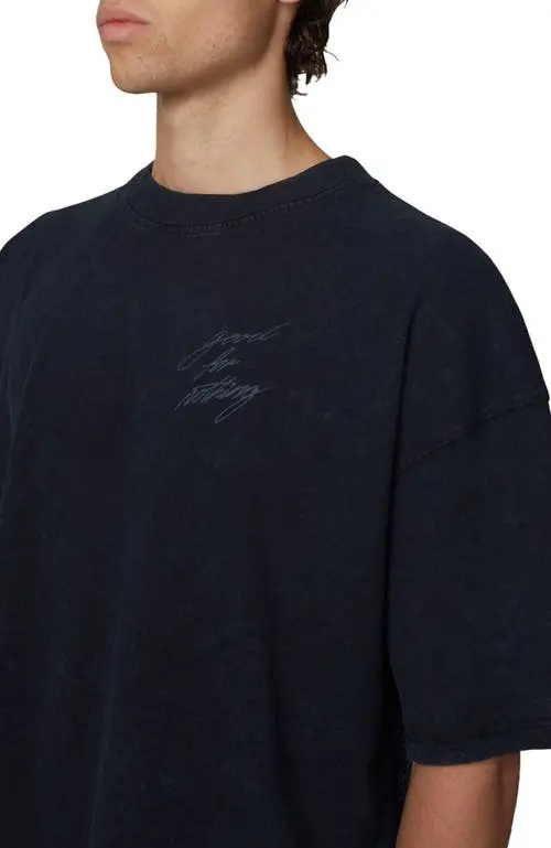 GOOD FOR NOTHING Boxy-fit Silhouette T-shirt - Black