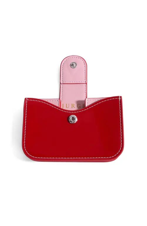 JURGI Lili Patent Leather Accordion Wallet - Red