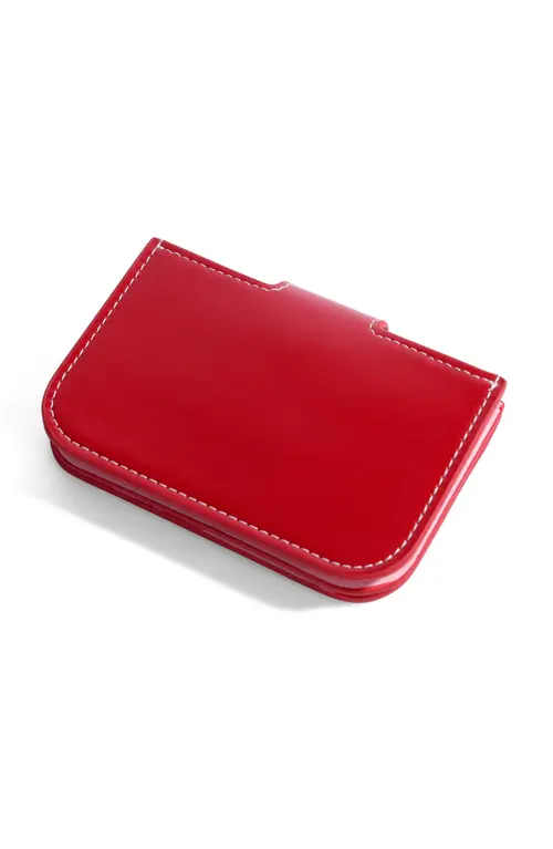 JURGI Lili Patent Leather Accordion Wallet - Red