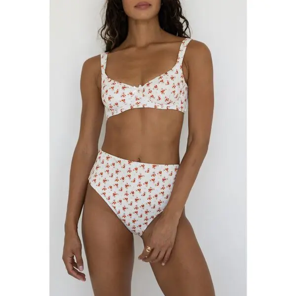 Geode Swimwear Ivy Halter Tankini Top - Green