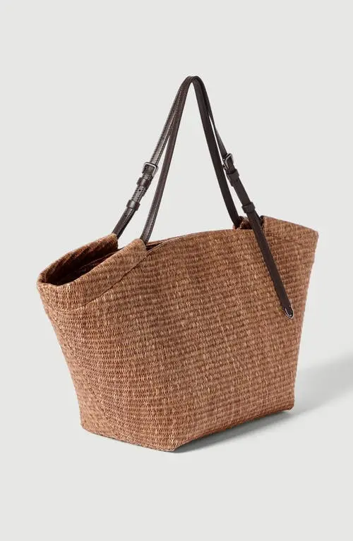 Brunello Cucinelli Raffia Large Panier Shopper