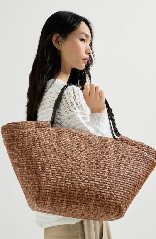 Brunello Cucinelli Raffia Large Panier Shopper