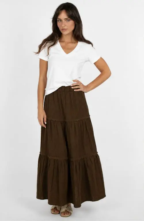 LEISURE LAB Ojai Tiered Midi Skirt - Cococa