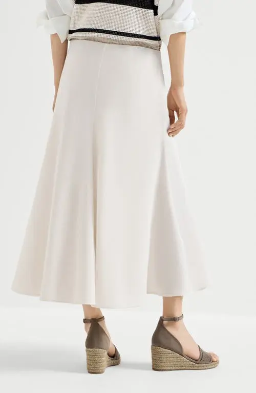 Brunello Cucinelli Cotton Organza Skirt - Milk