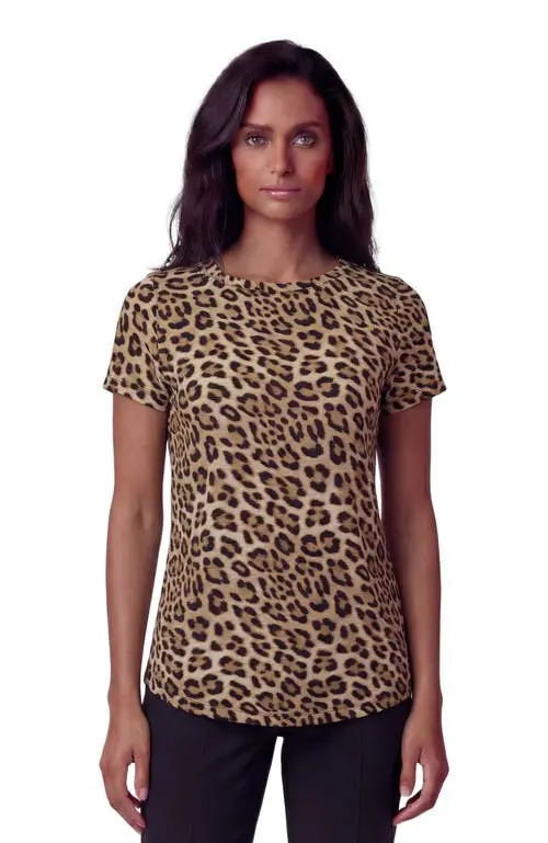 LORDS OF HARLECH Leopard Cap Sleeve Top - Leopard Brown