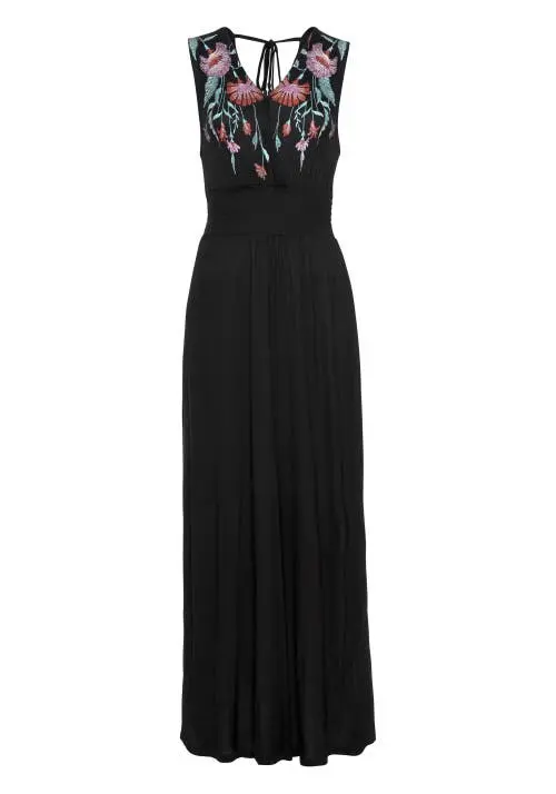 LASCANA V-neck Floral Print Maxi Dress