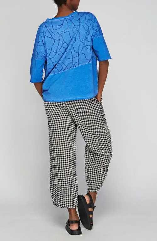 LUUKAA Rio Checkered Gauze Linen Pants