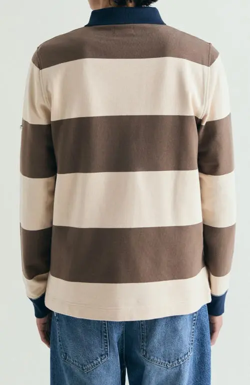 SCALPERS Contrasting Neck Striped Sweatshirt