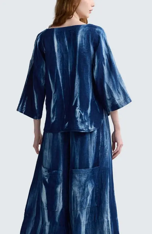 LUUKAA Avery Batik-effect Muslin Blouse