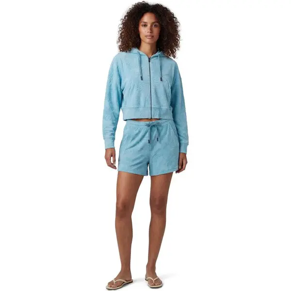 LORDS OF HARLECH Drawstring Terry Toweling Short - Teal
