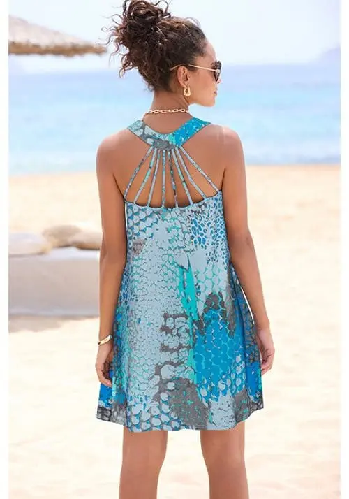 LASCANA Strappy Detail Print Dress