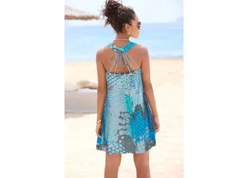 LASCANA Strappy Detail Printed Dress