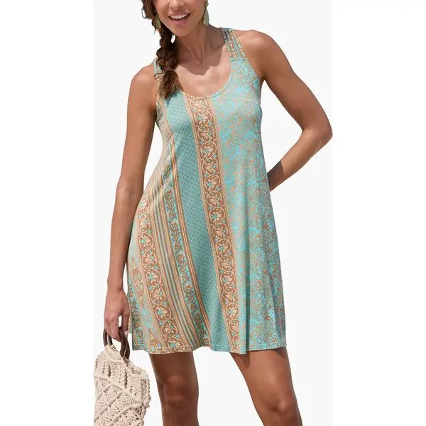 LASCANA Strappy Back Dress - Turquoise Multi