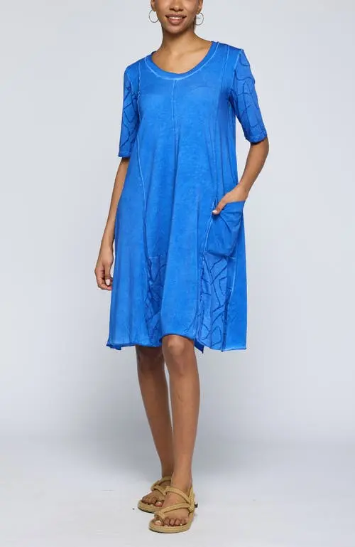 LUUKAA Blazea Cotton Jersey Dress - Blue