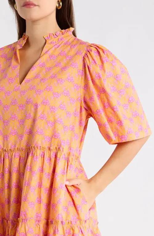 SUGARLIPS Floral Tiered Cotton Dress